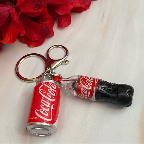 Accessories | Coca Cola Bottle And Can Keychain Charm | Poshmark